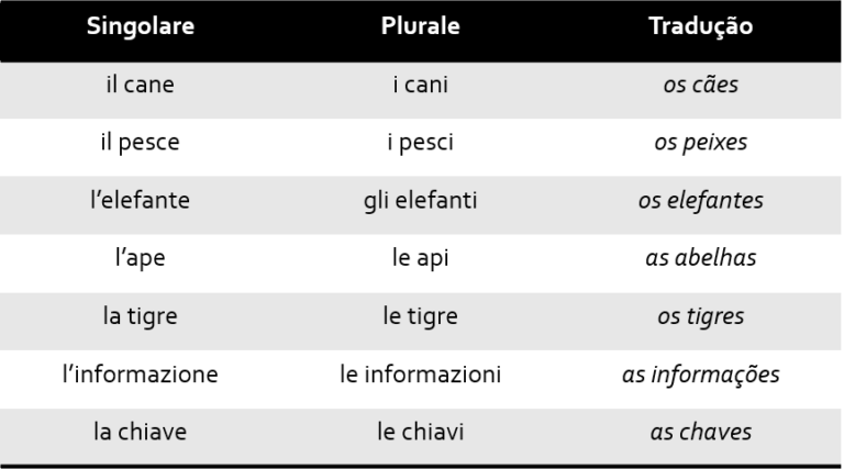 Singular e Plural no italiano - Italiano com a Priscilla